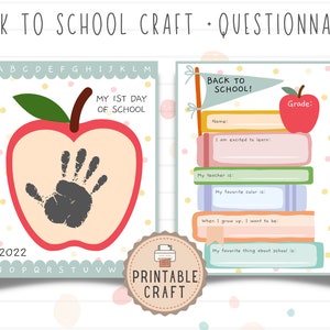 Back to School Craft First Day of School First Day of - Etsy