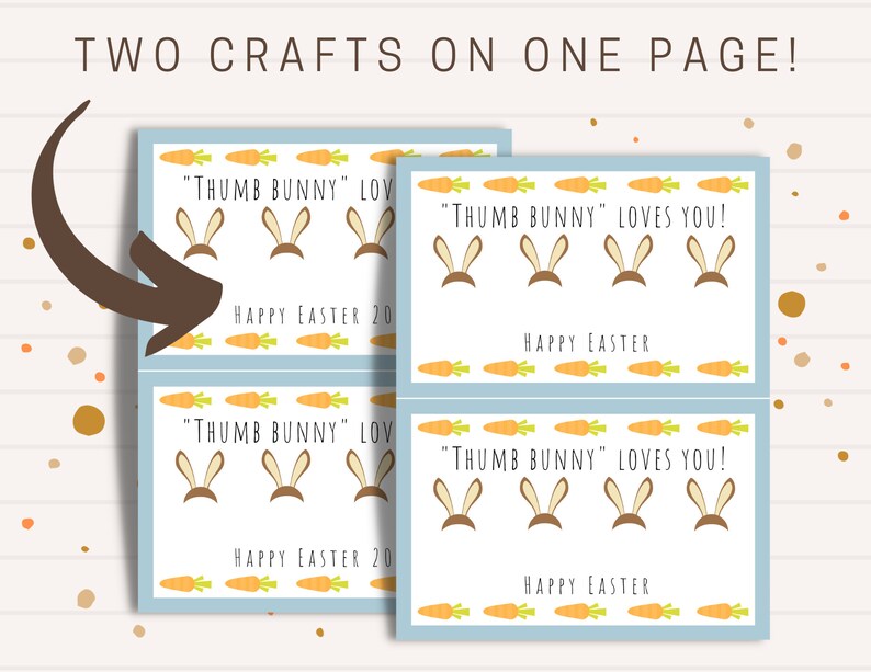 Easter Thumbprint Craft, Handprint Art, Toddler Craft, Easter Kids ...