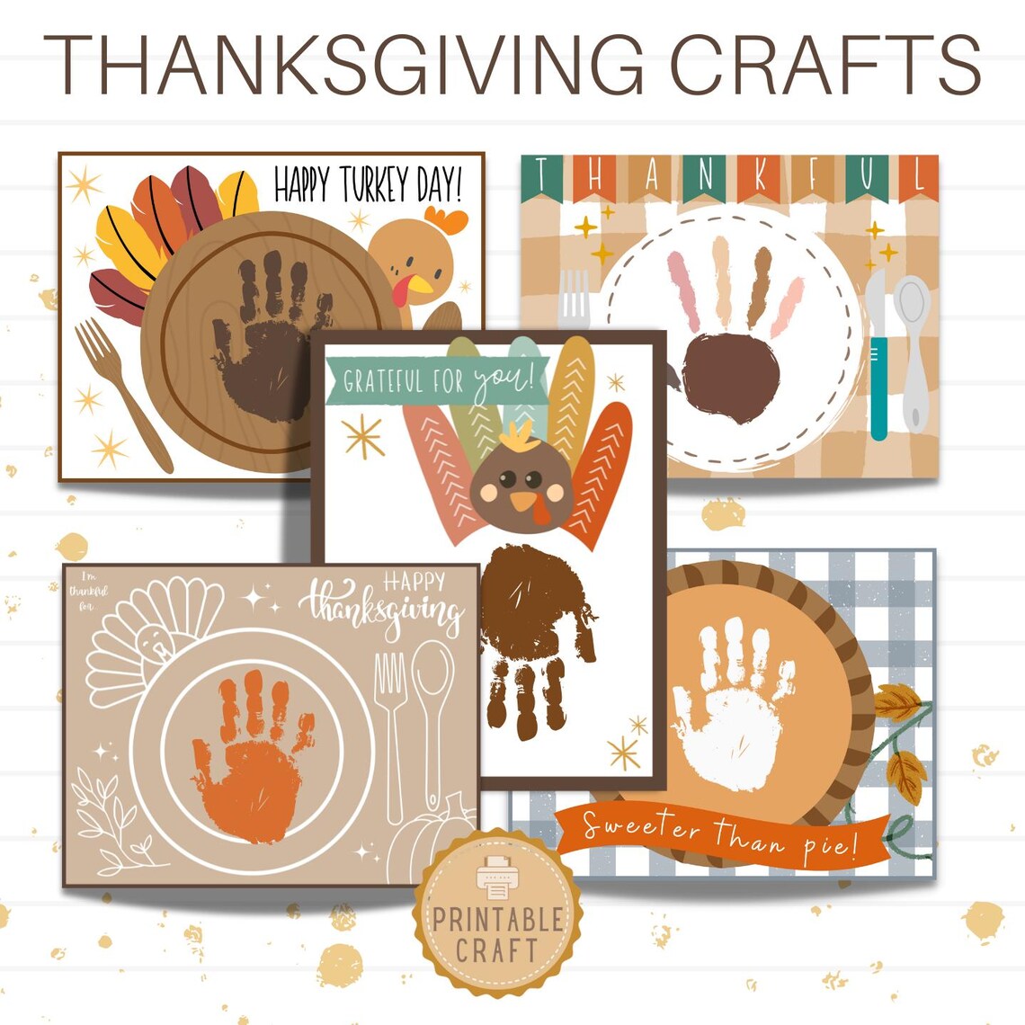 Thanksgiving Handprint Crafts Baby Fall Art Preschool Fall Printable ...