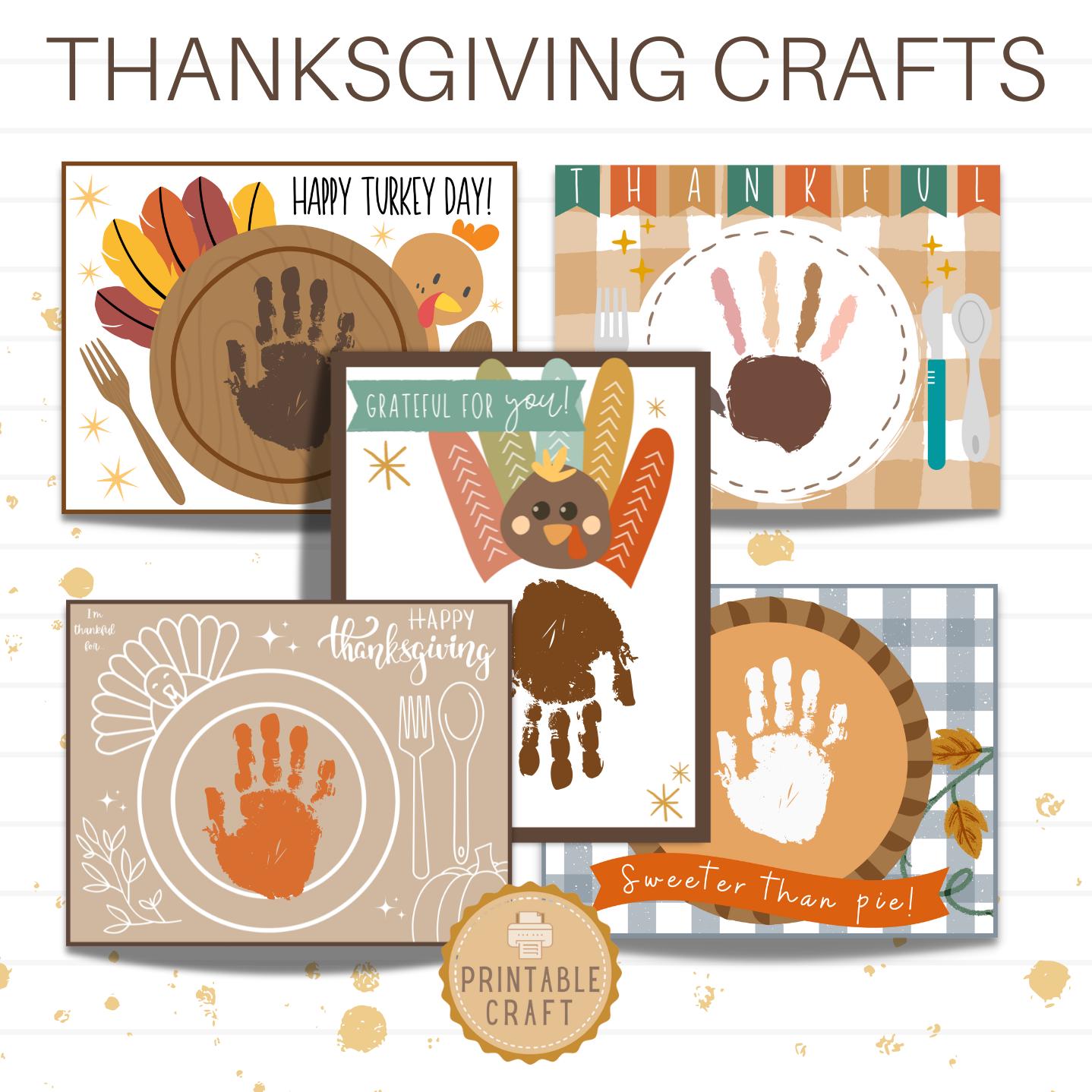 Thanksgiving Handprint Crafts Baby Fall Art Preschool Fall Printable ...