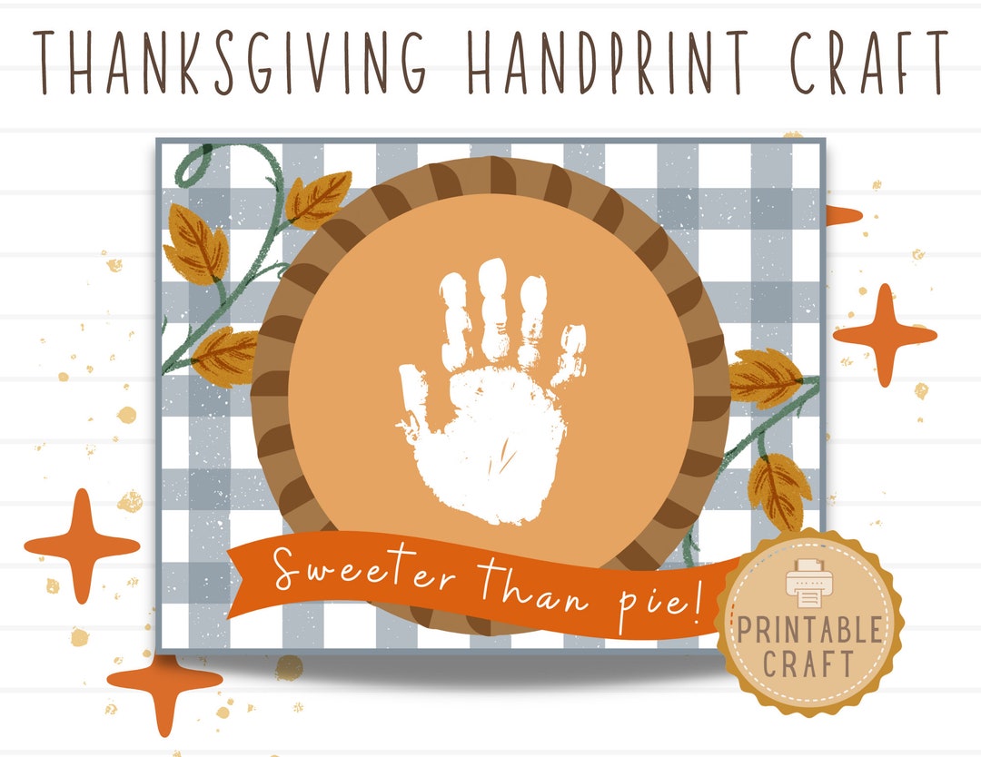 Thanksgiving Handprint Craft Baby Fall Art Preschool Fall Printable ...