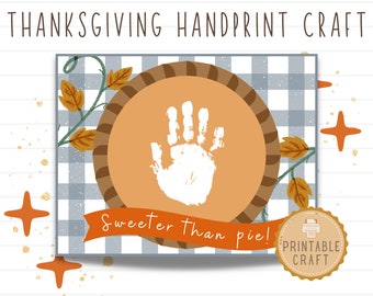 Thanksgiving Handprint Craft Baby Fall Art Preschool Fall Printable ...