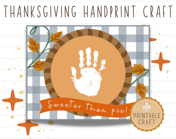 Thanksgiving Handprint Craft | Baby Fall Art | Preschool Fall Printable ...