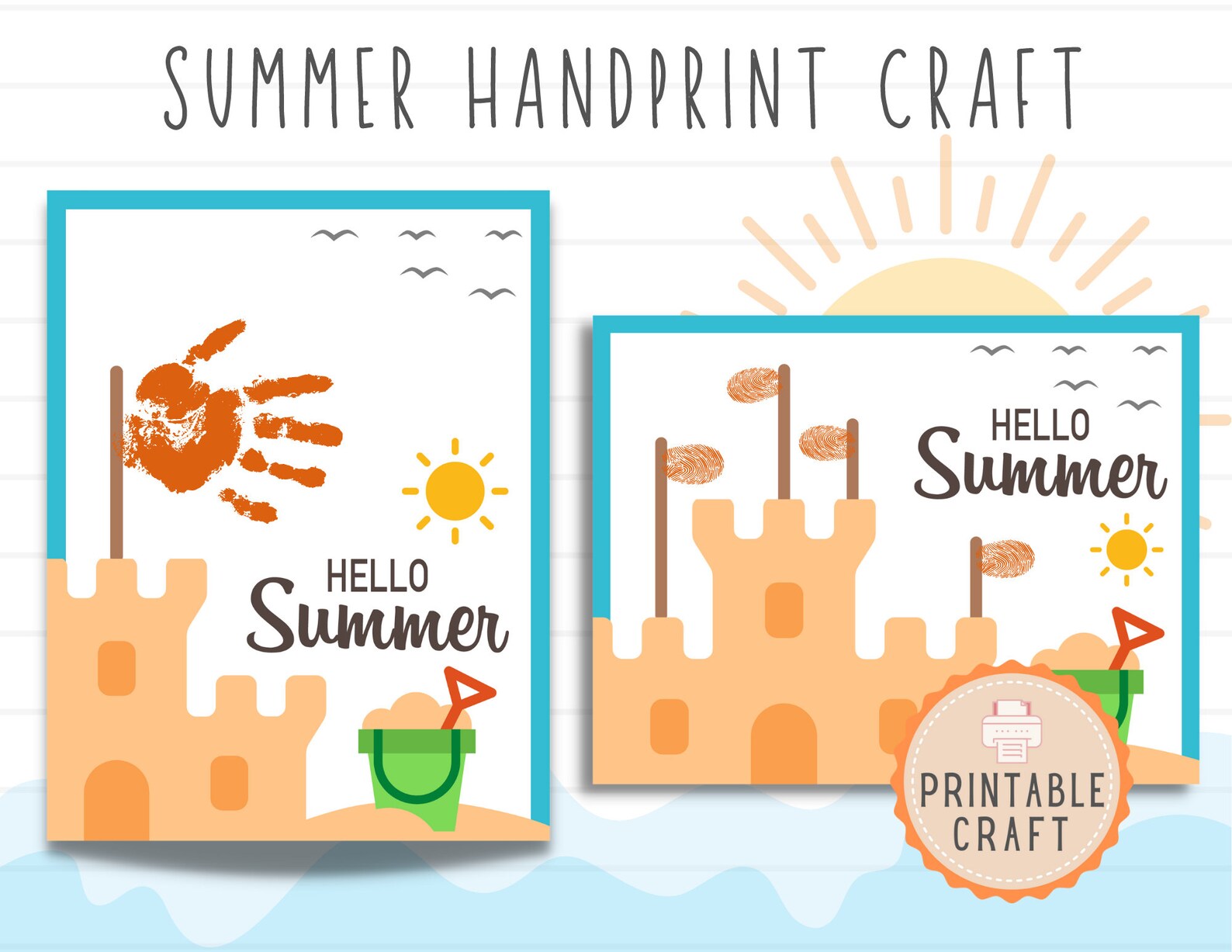 Summer Toddler Craft First Day of Summer Summer Art Summer Printable ...
