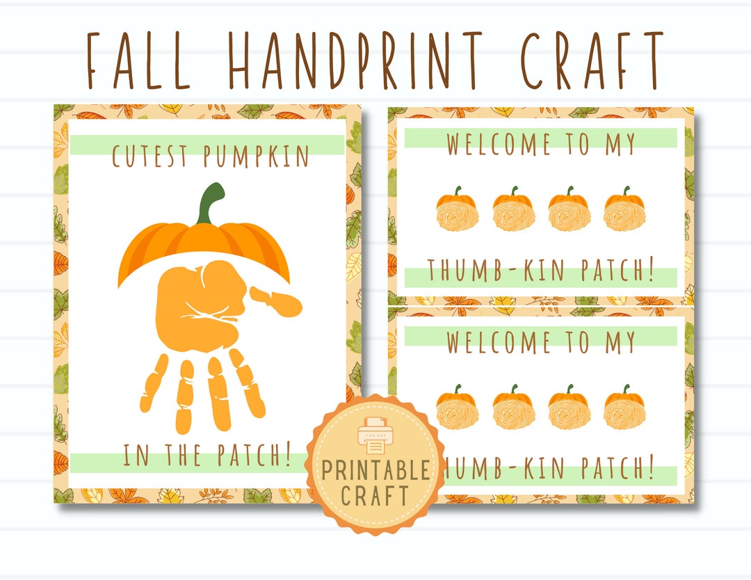 Fall Handprint Craft Pumpkin Handprint Craft Toddler Fall Art Preschool ...