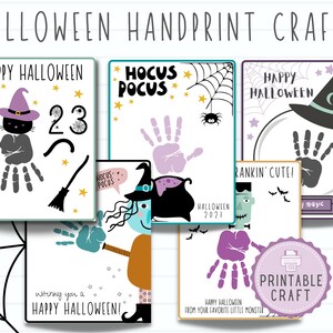 Halloween Handprint Craft Bundle Toddler Halloween Printable Preschool ...