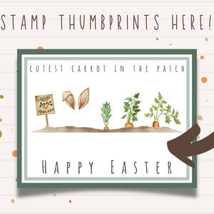 Easter Thumbprint Craft Handprint Art Toddler Craft Easter Kids Craft ...