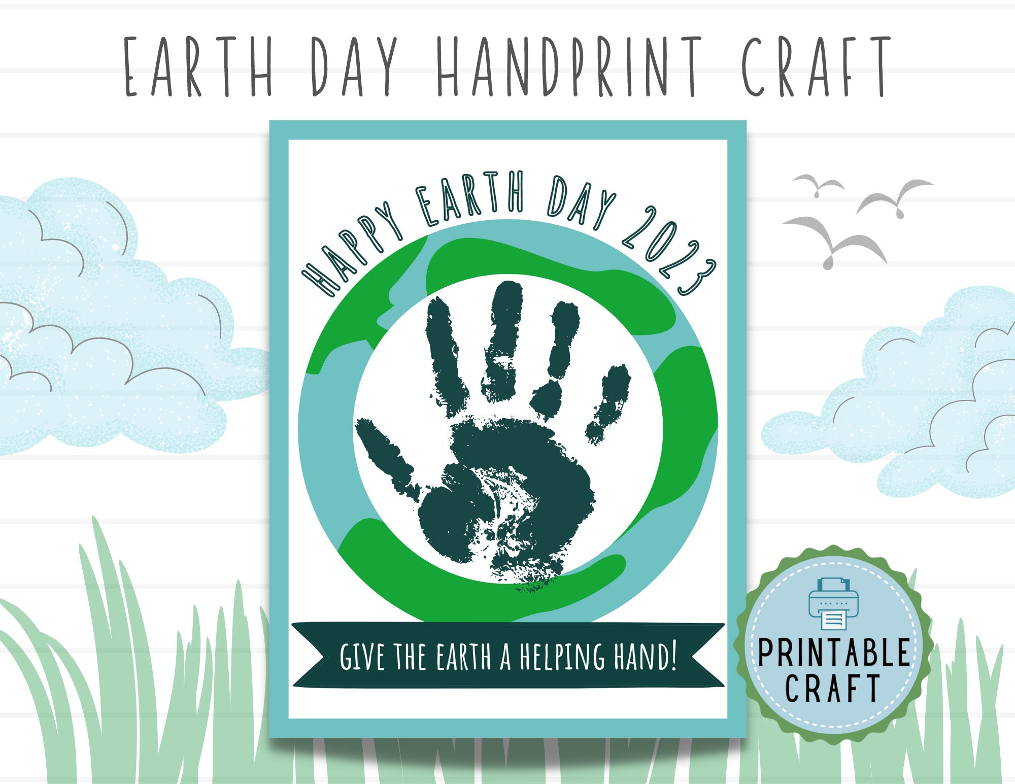 Earth Day Handprint Craft Earth Day Craft Earth Day Art - Etsy