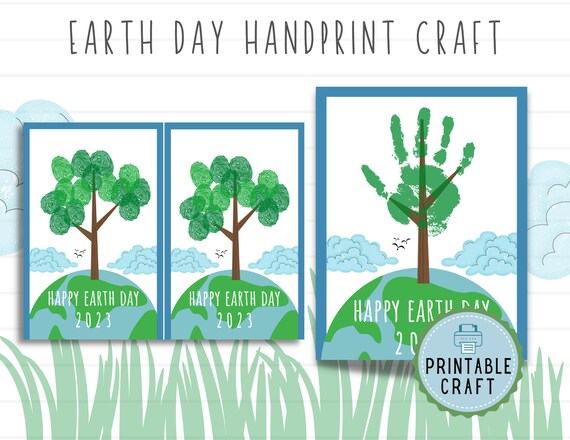 Earth Day Handprint Craft Earth Day Craft Earth Day Art - Etsy