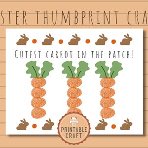 Easter Thumbprint Craft Handprint Art Toddler Craft | Etsy