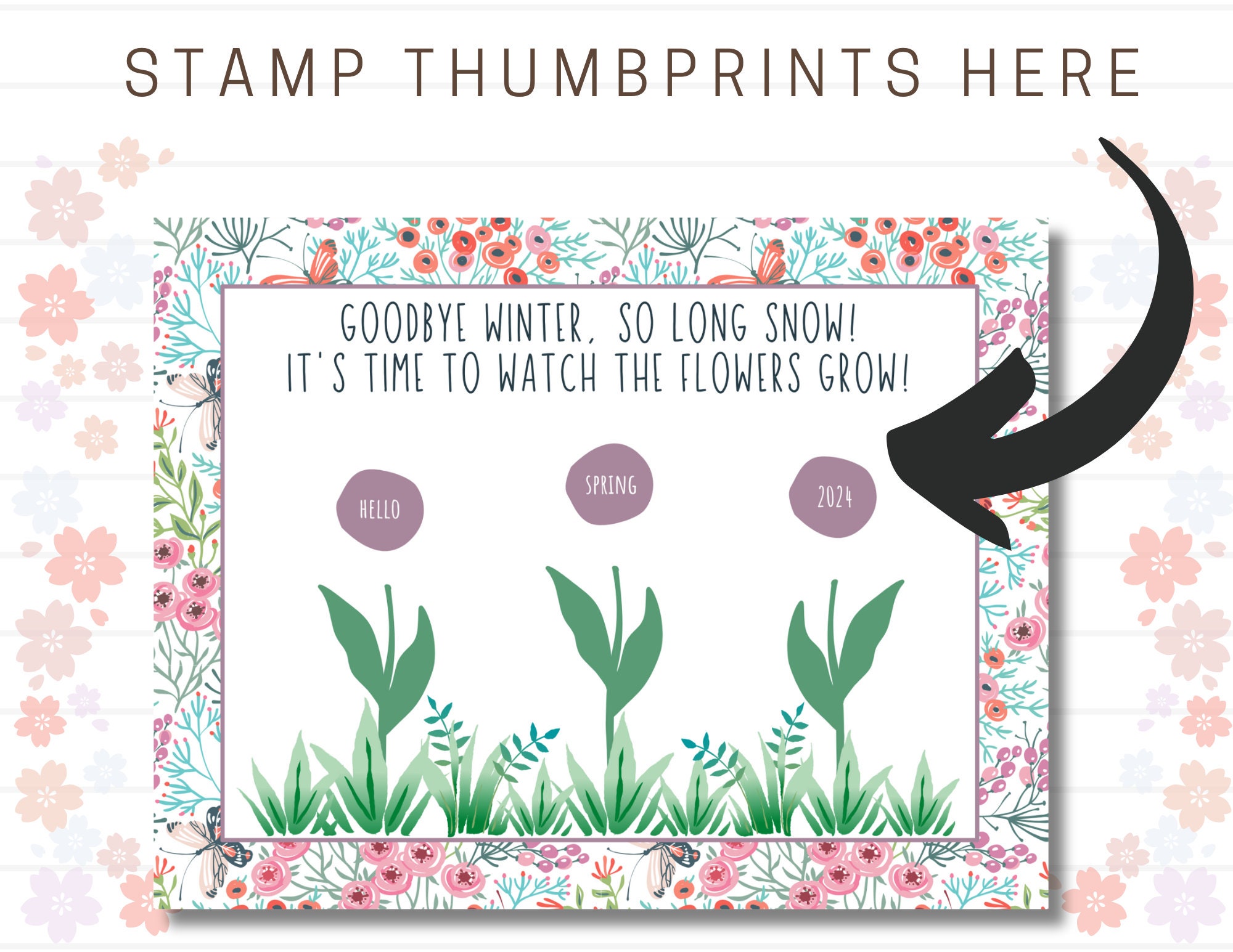 First Day of Spring Craft Spring Handprint Art Toddler Spring Crafts ...