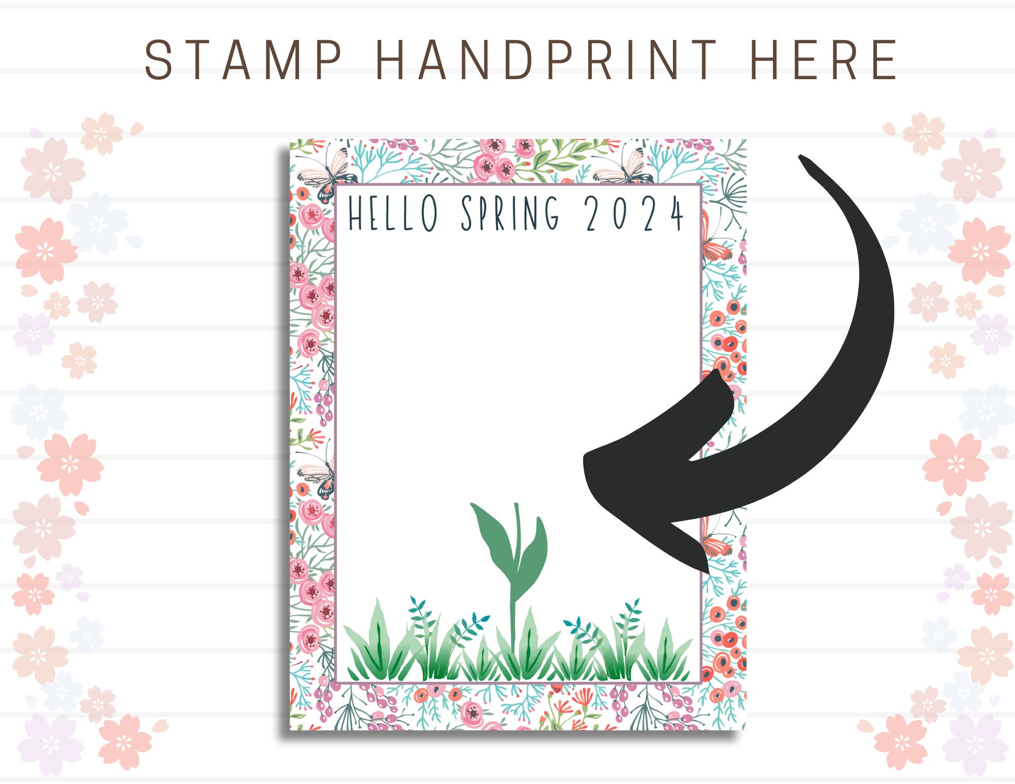 First Day of Spring Craft Spring Handprint Art Toddler Spring Crafts ...