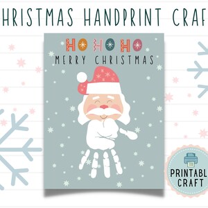 Christmas Handprint Craft Santa Craft Toddler Christmas Craft Baby ...