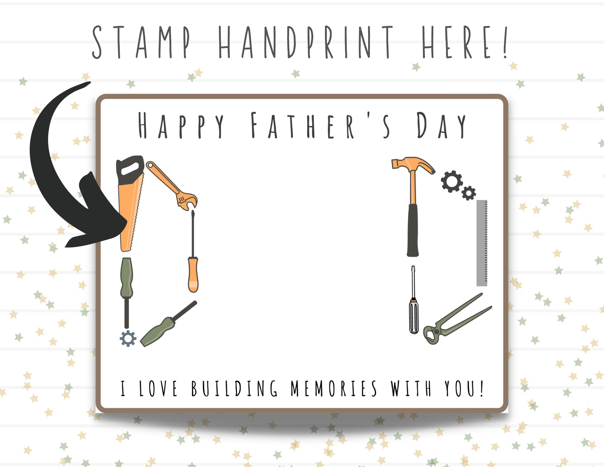 Father's Day Craft Father's Day DIY Card Toddler Father's Day Gift for ...