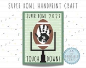 Super Bowl Handprint Craft Football Craft Super Bowl 2023 - Etsy