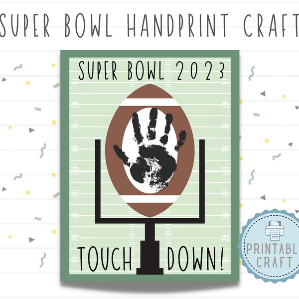 Football Handprint Craft - Etsy