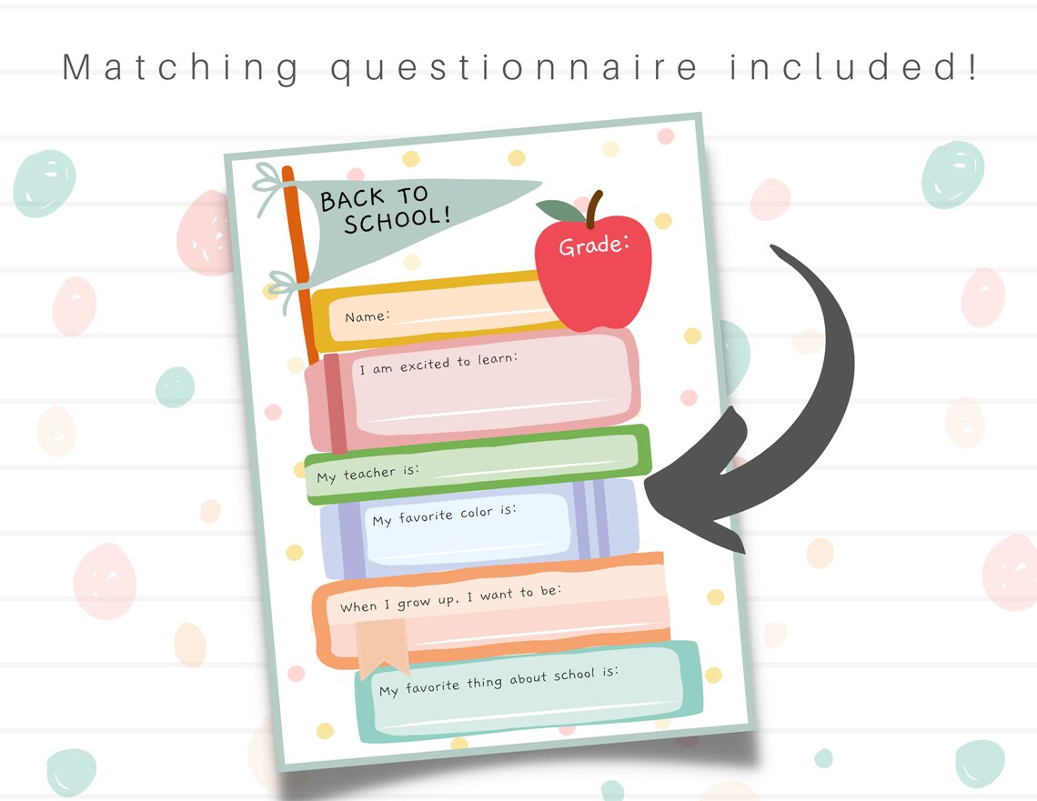 Back to School Craft First Day of School First Day of School Craft ...