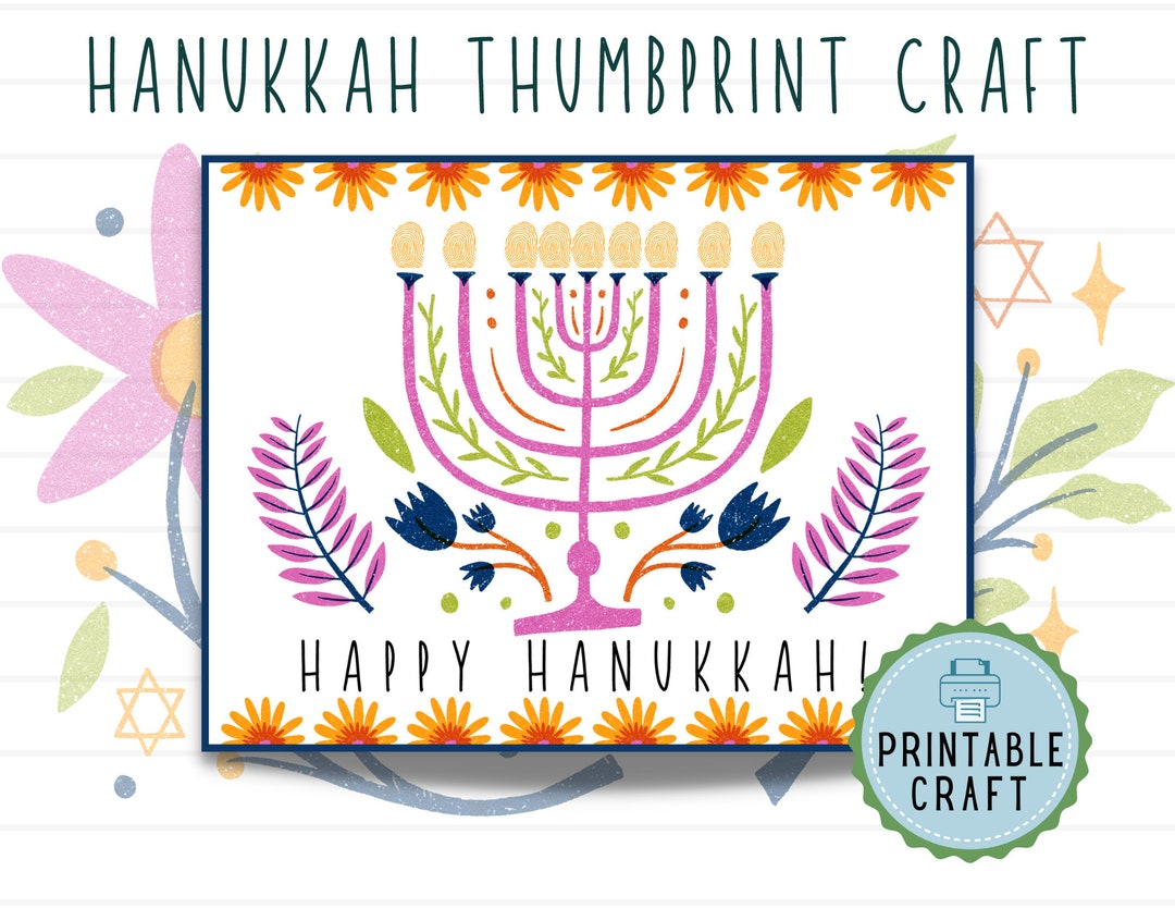 Hanukkah Printable Craft Holiday Craft Toddler Hanukkah Handprint ...