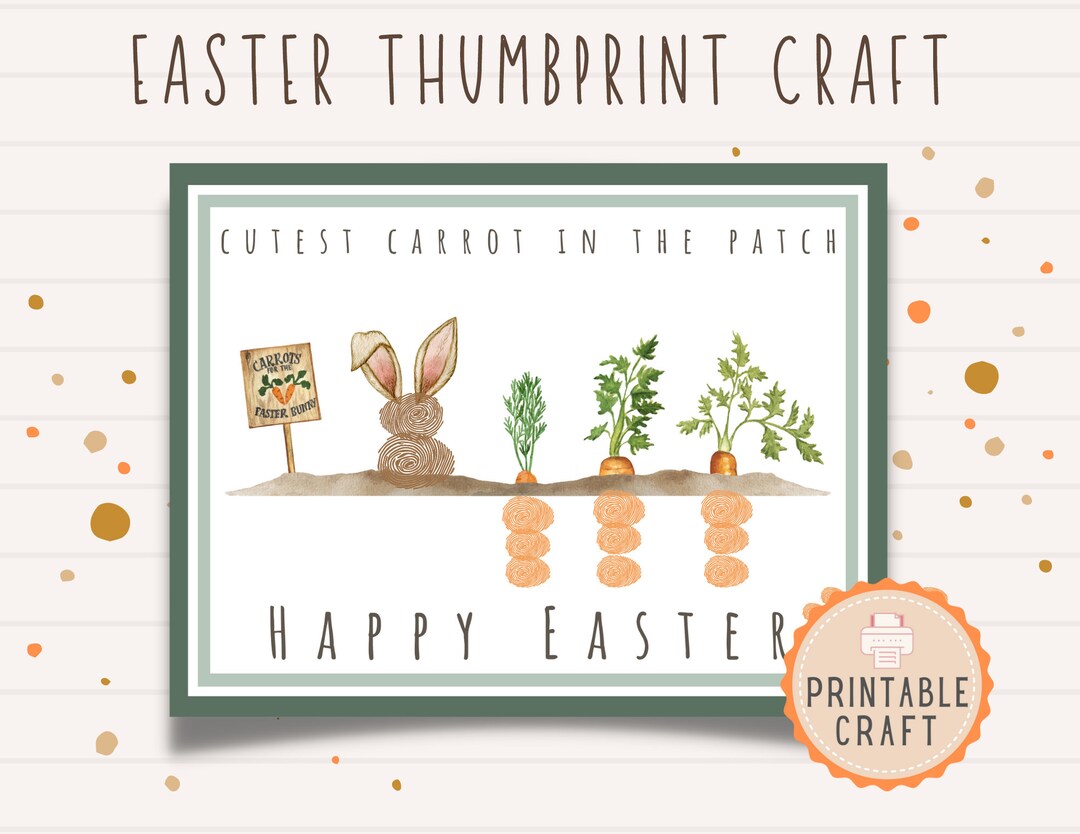Easter Thumbprint Craft | Handprint Art | Toddler Craft | Easter Kids ...