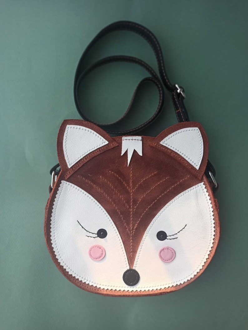 Little Fox Children's Leather Shoulder Bag/bag for Teenager/custom Bags ...