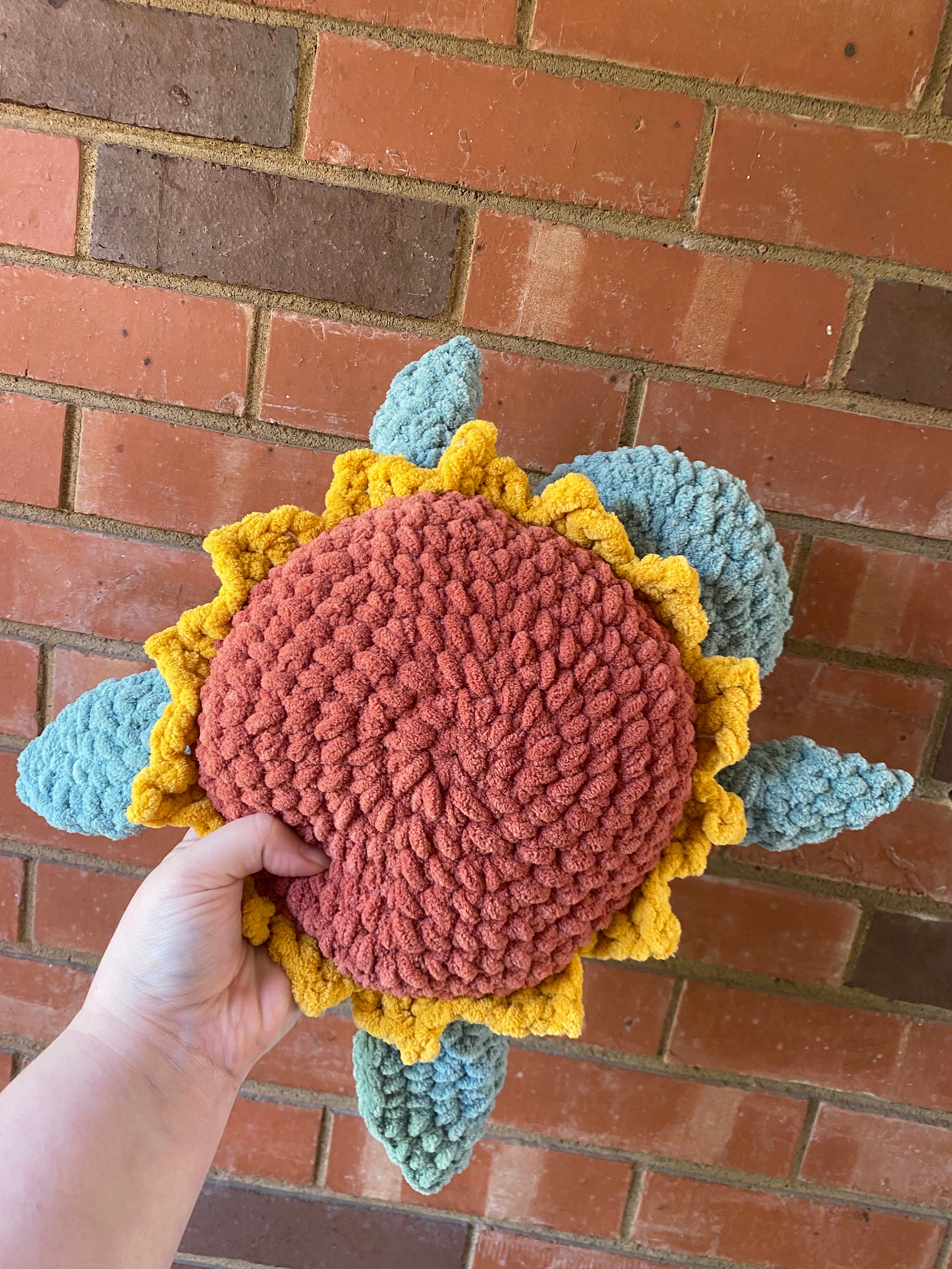 Sunflower Sea Turtle: Crochet Amigurumi Birthday, Mothers Day, Baby ...