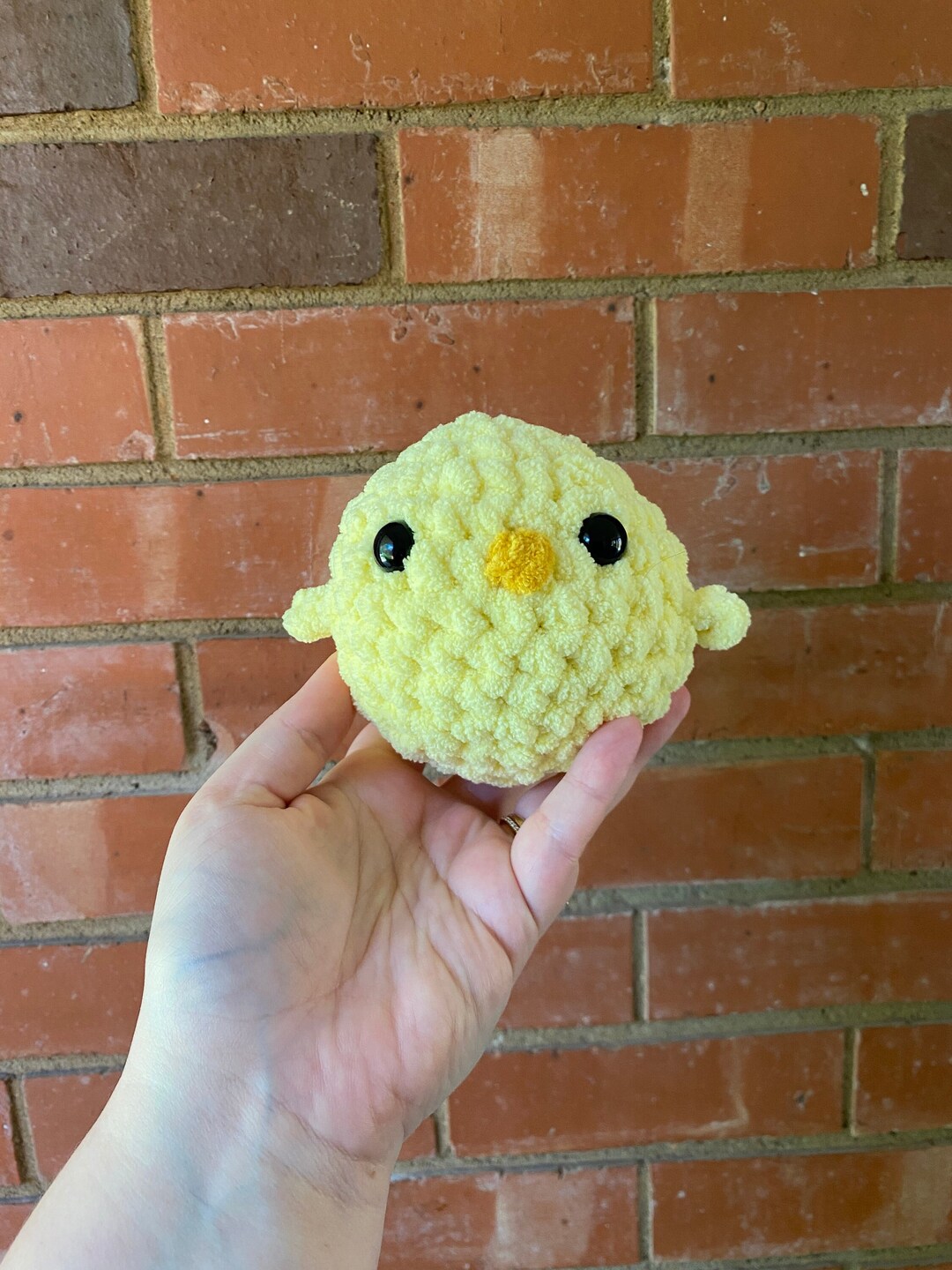Crochet Baby Chick Plush, Amigurumi Yellow Chick Plushie, Farm Animal ...