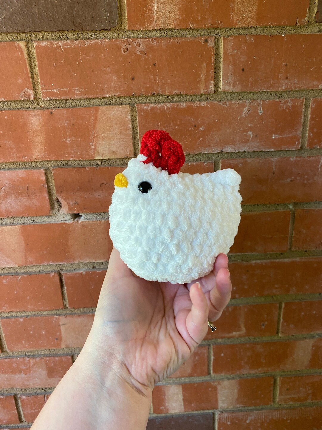 Crochet Chicken Plushie, Amigurumi Plush Chicken Toy, Chicken Farm ...