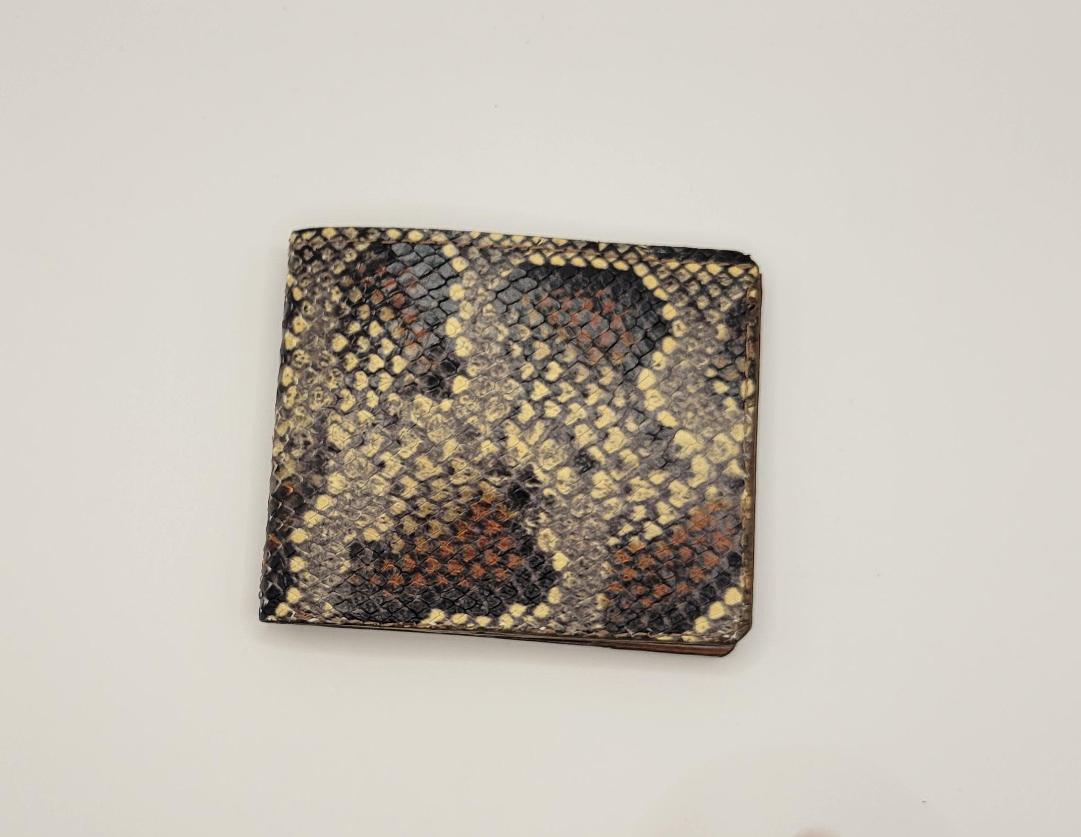 Python Snake Skin Leather Wallet Lightweight Made in USA - Etsy