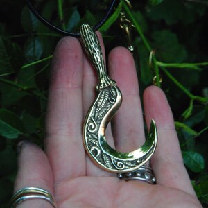 Lugh Sickle Pendant in Solid Brass - Etsy