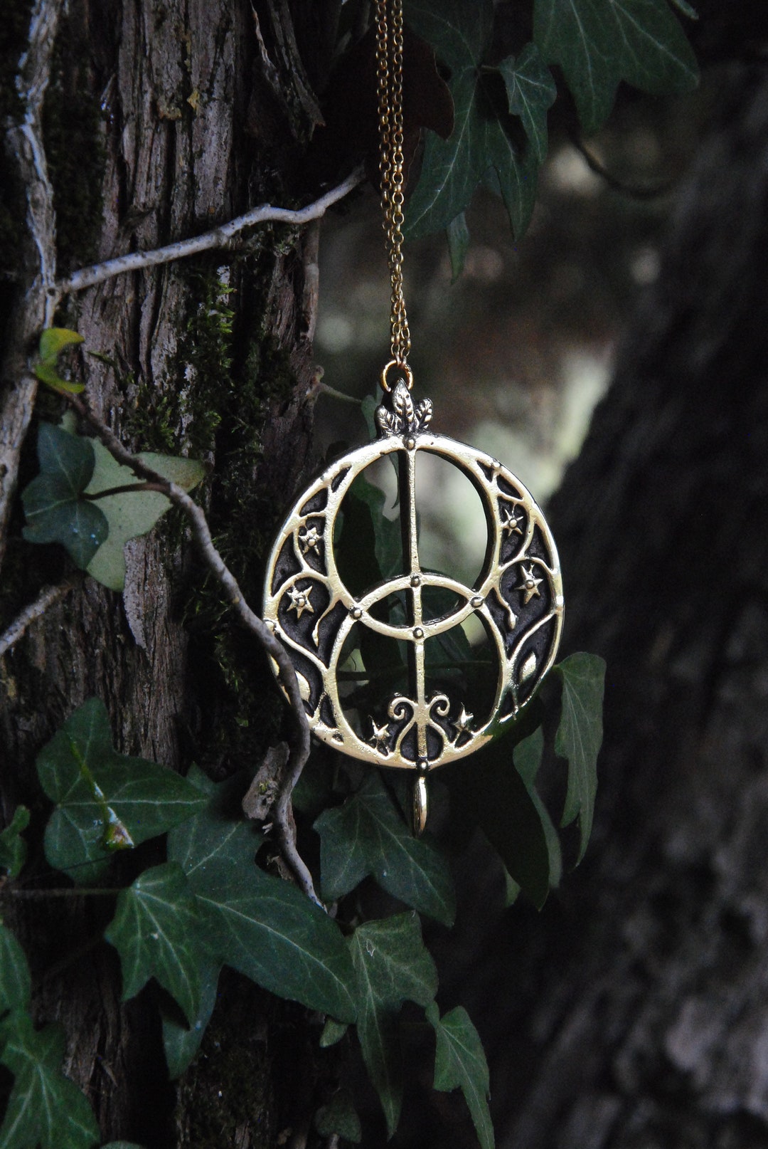 Large chalice Well Pendant in Solid Brass - Etsy