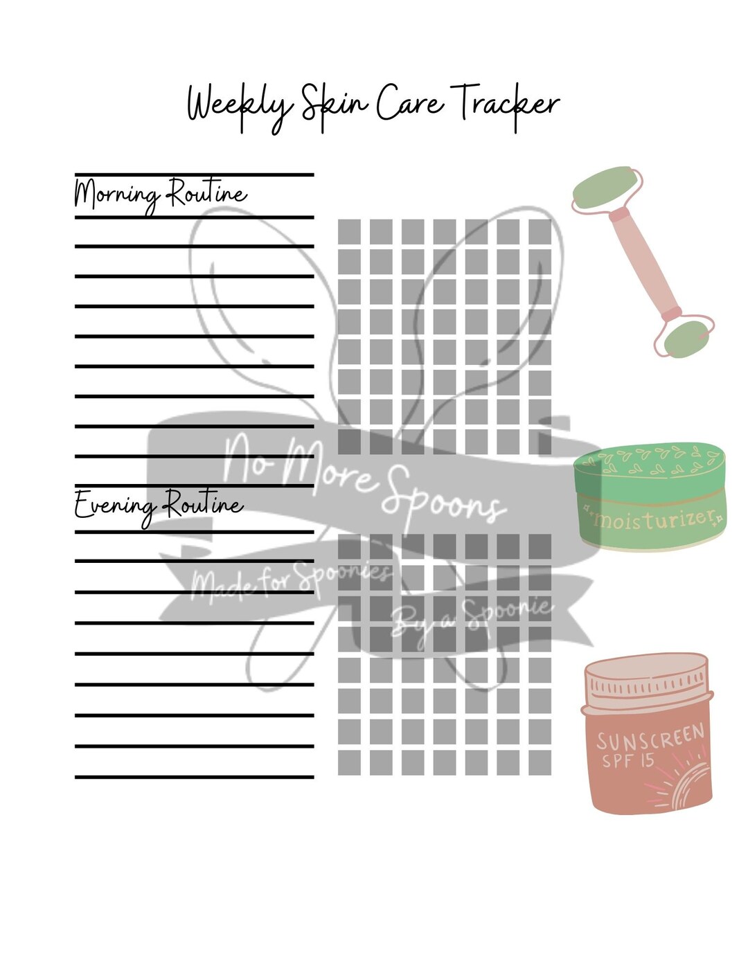 Printable Skin Care Checklist - Etsy