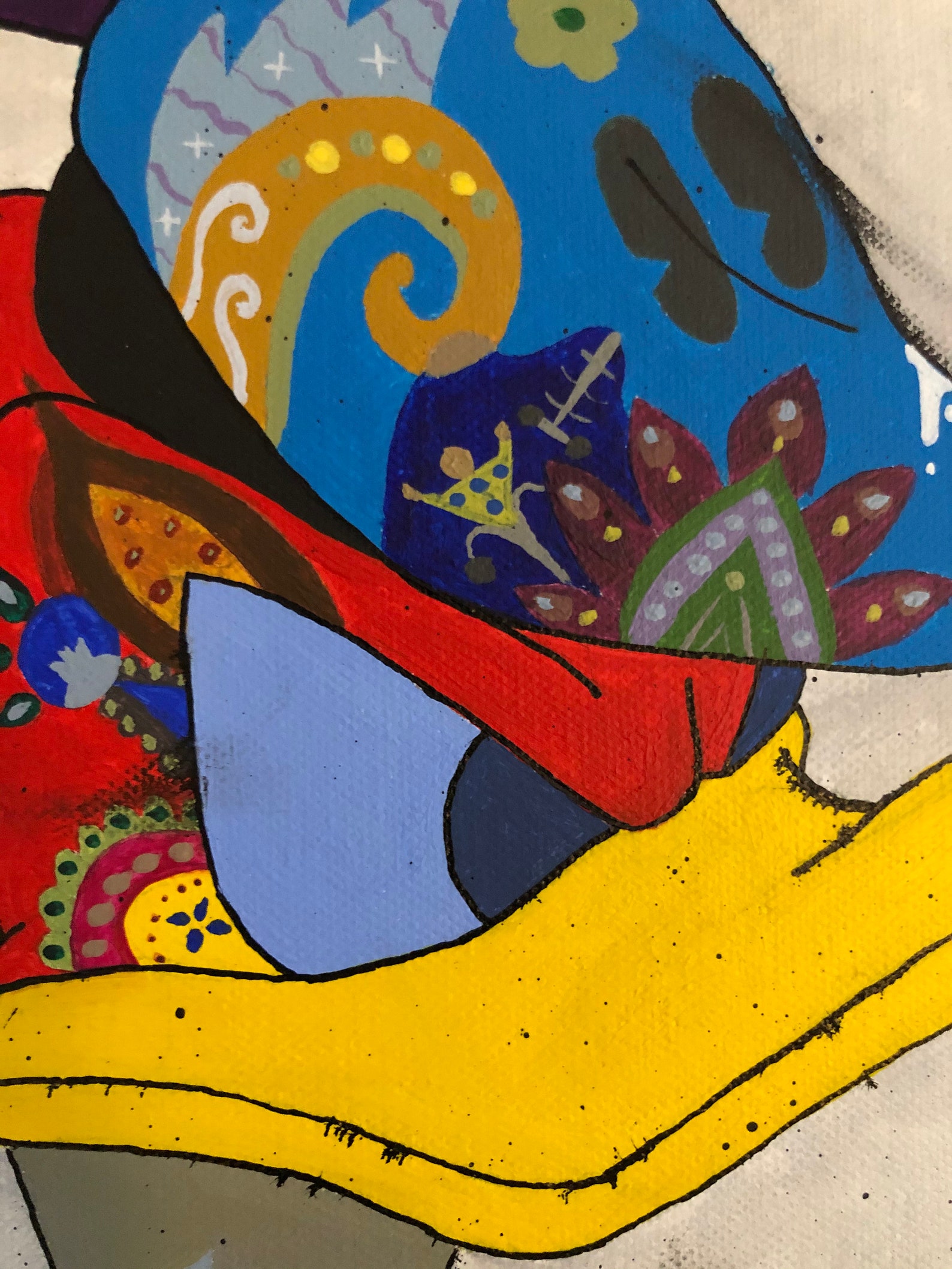 Donald Duck Painting Print 30cmx20cm, Abstract, Disney, Cartoon, Wall ...
