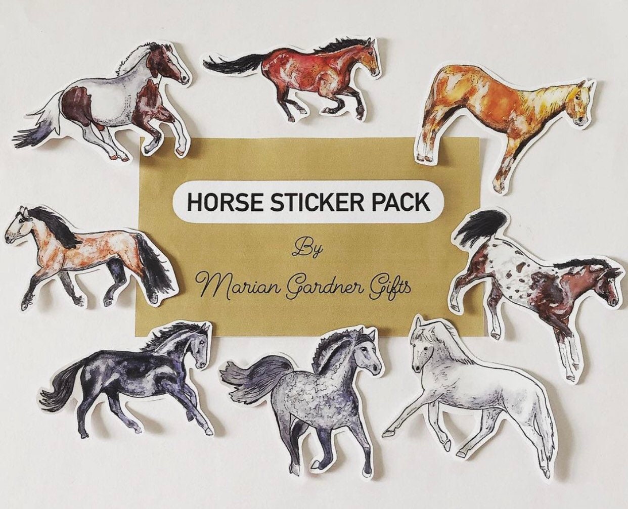 Horse Sticker Pack-handmade Artwork. Collectible Horse - Etsy
