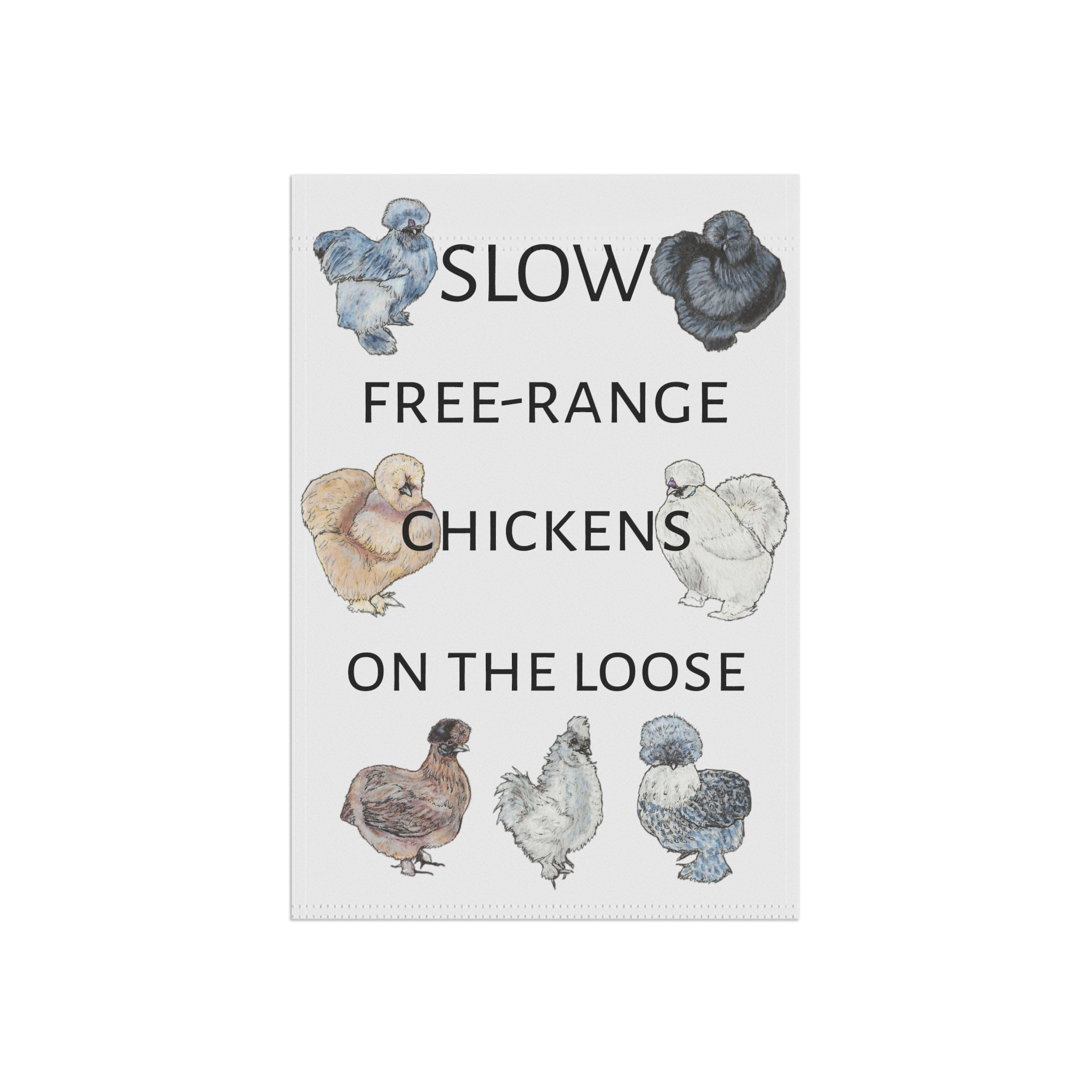 Silkie Chicken Garden & House Banner, Chicken Lover Gift, Cute Chicken ...