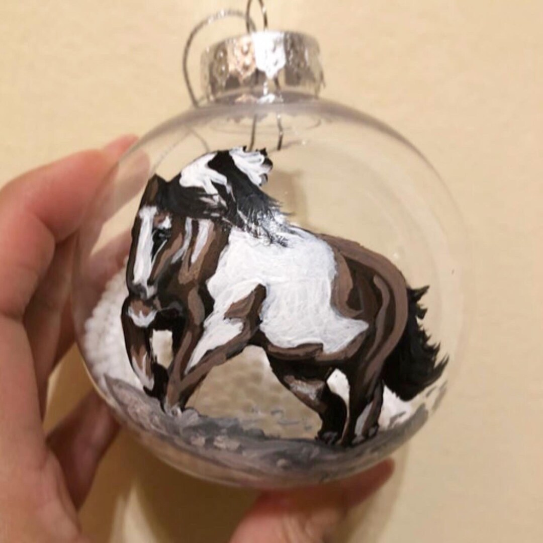 Hand Painted Paint Horse Ornament,horse Lover,equestrian Gift,pony ...