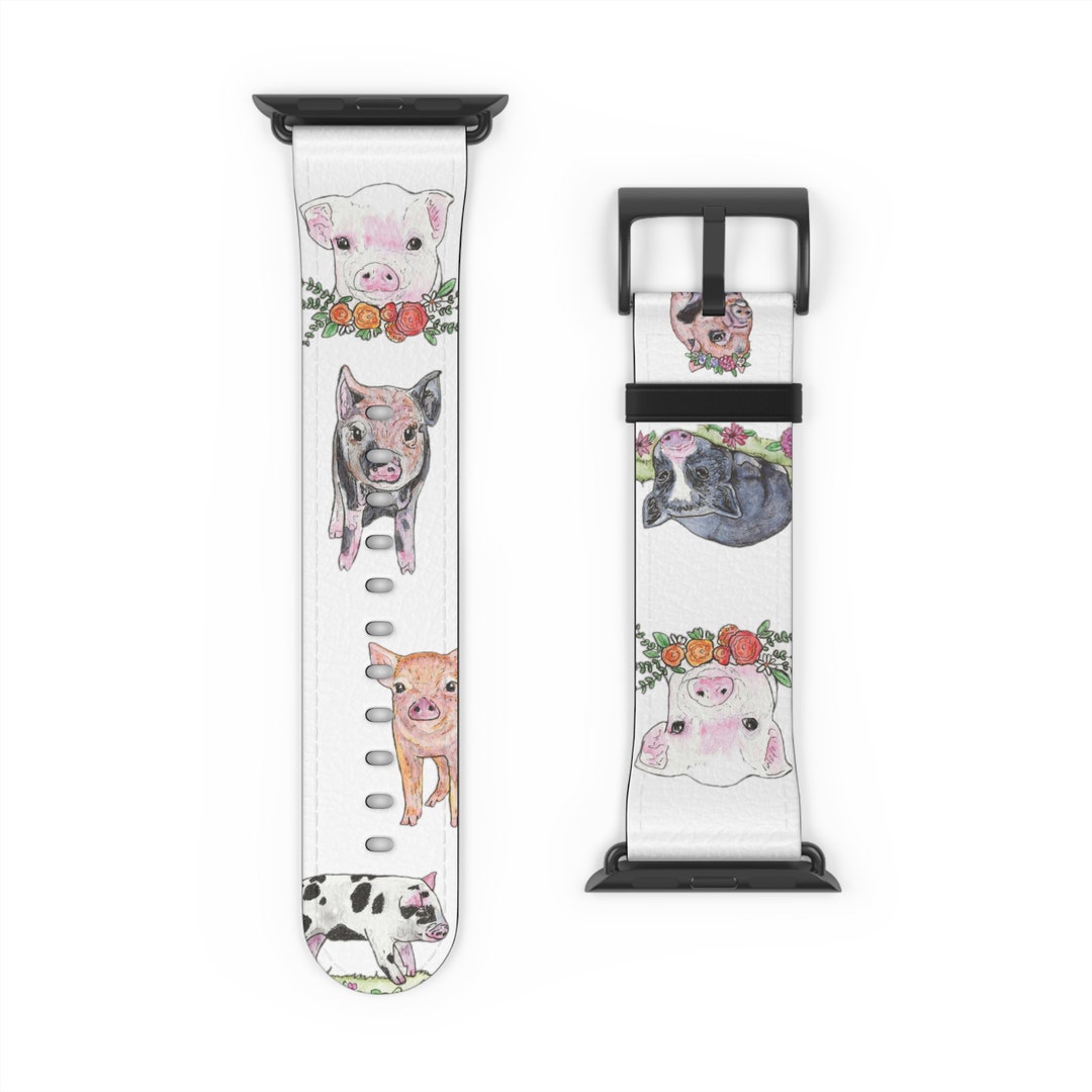 Pigs Watch Band, Pig Lover Gift, Pig Mom Gift, Cute Pigs, Pot Belly Pig ...