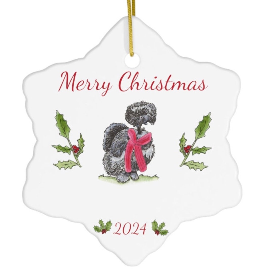 Show Girl Silkie Chicken Christmas Ceramic Ornament, 4 Shapes, Gifts ...