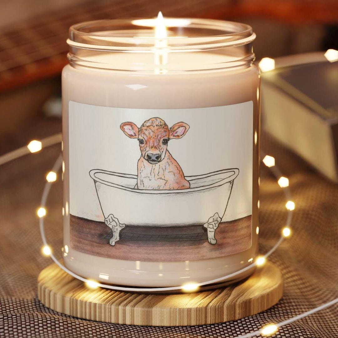 Jersey Cow Scented Soy Candle, 9oz, Cow Lover Gift, Cow Mom Gift ...