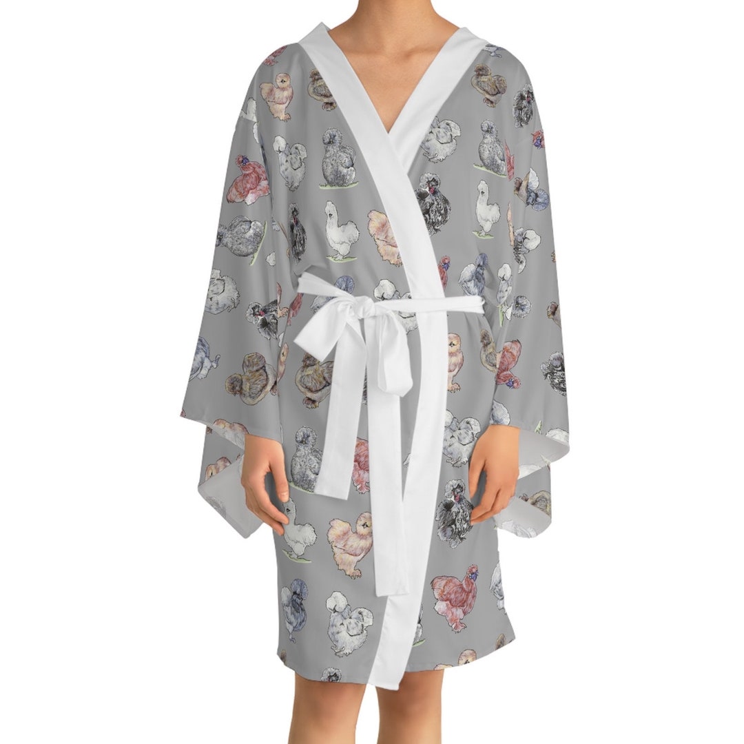 Silkie Chickens Long Sleeve Kimono Robe. Silkie Chicken Lover, Silkie ...