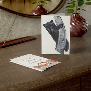 Black Bear Greeting Card. Handmade|note Card|bear Lover Gift|birthday ...