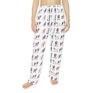 Women's Goat Art Pajama Pants, Goat Lover Gift, Cute Pj's, Goat Mom, 4H ...