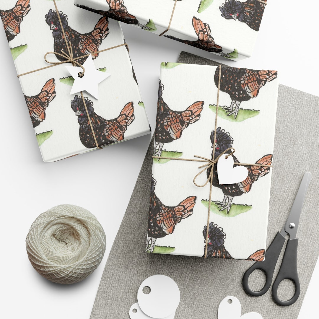 Polish Chicken Gift Wrap Paper, Country, Farm Style, Farm House,chicken ...