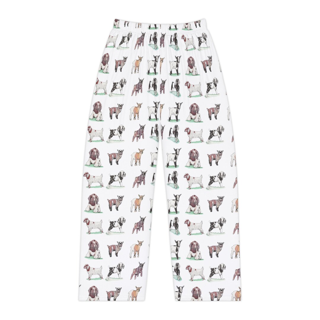 Women's Goat Art Pajama Pants, Goat Lover Gift, Cute Pj's, Goat Mom, 4H ...