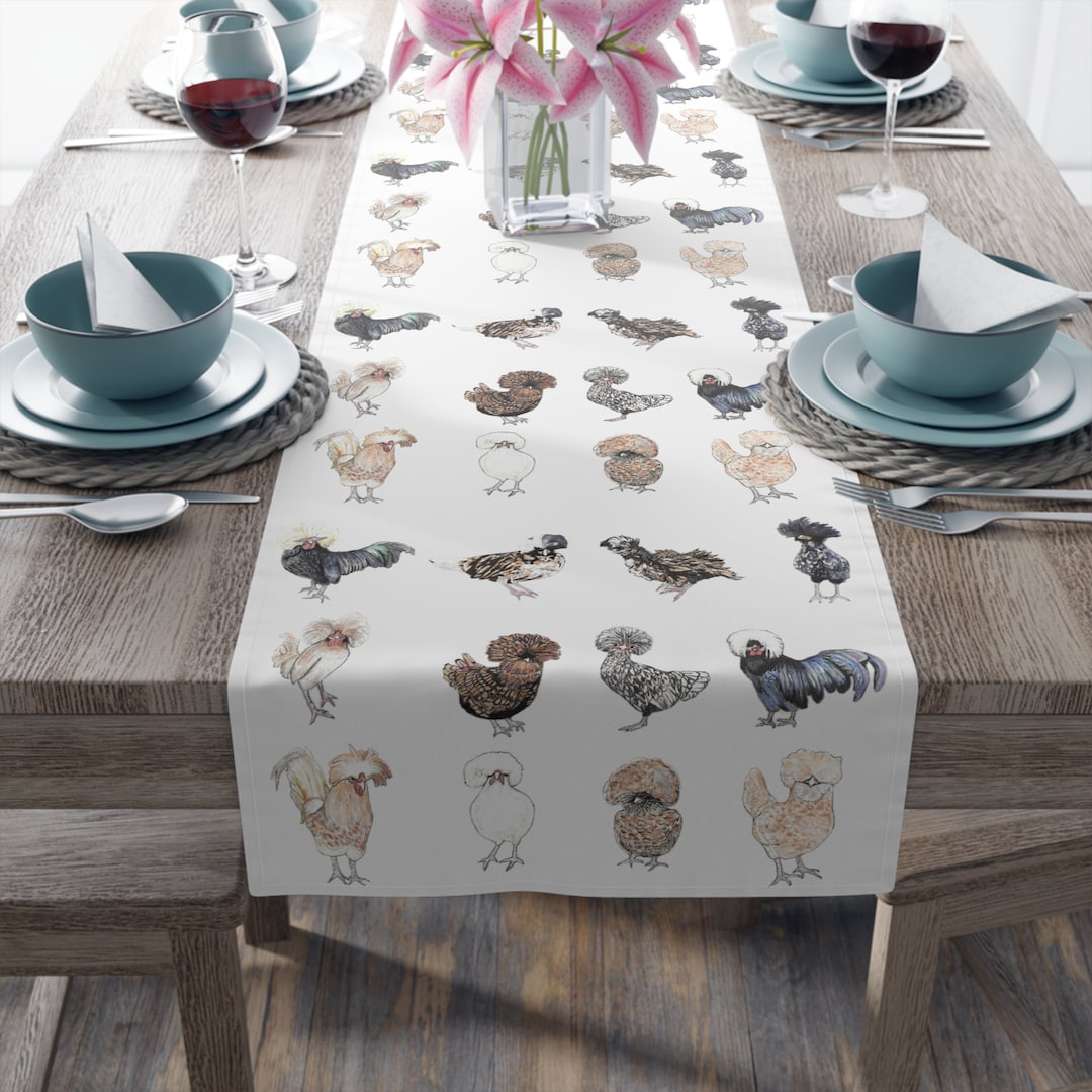 Polish Chickens Table Runner, Farmhouse Decor, Chicken Lover Gift ...
