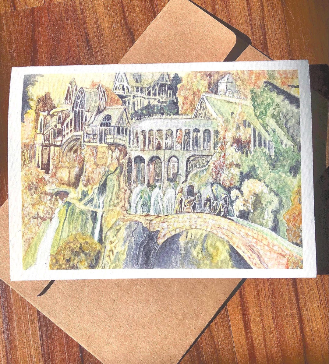 Rivendell Notecard. Post Card, Lord of the Rings,movie Lover Gift ...
