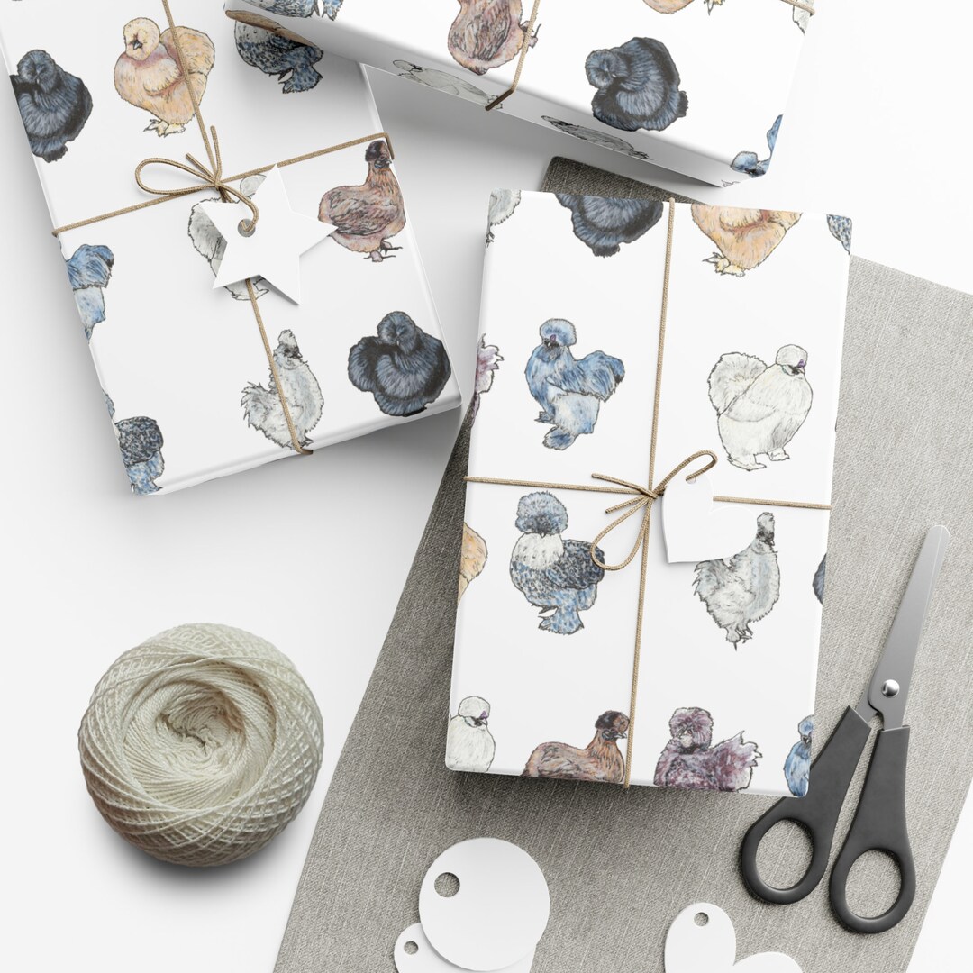 Silkie Chicken Gift Wrap Paper-crazy Chicken Lady,chicken Lover,farm ...