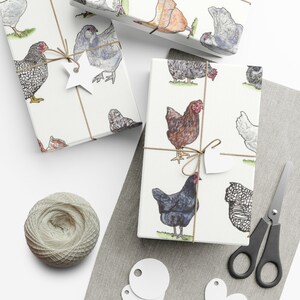 Chicken Gift Wrap Paper-crazy Chicken Lady,chicken Lover,farm Animal,4h ...