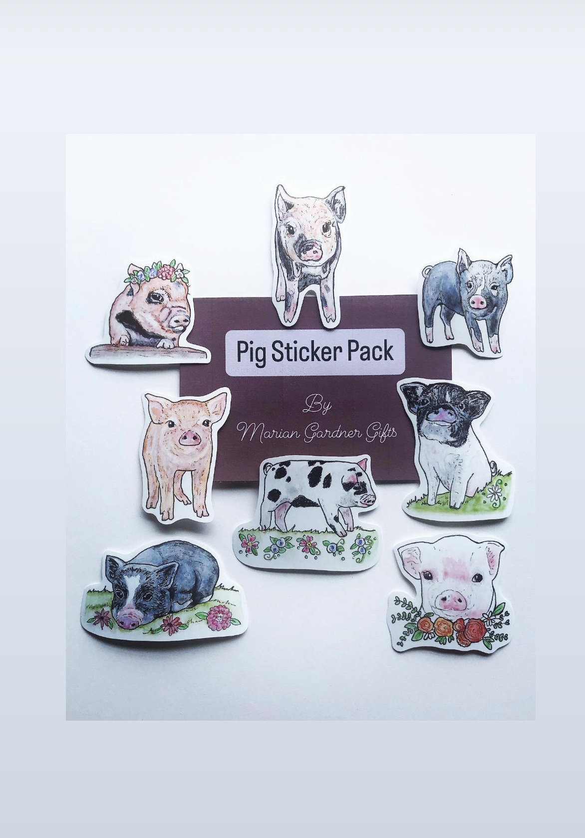 Pig Sticker Pack-handmade Artwork. Collectible Pig Stickers. - Etsy