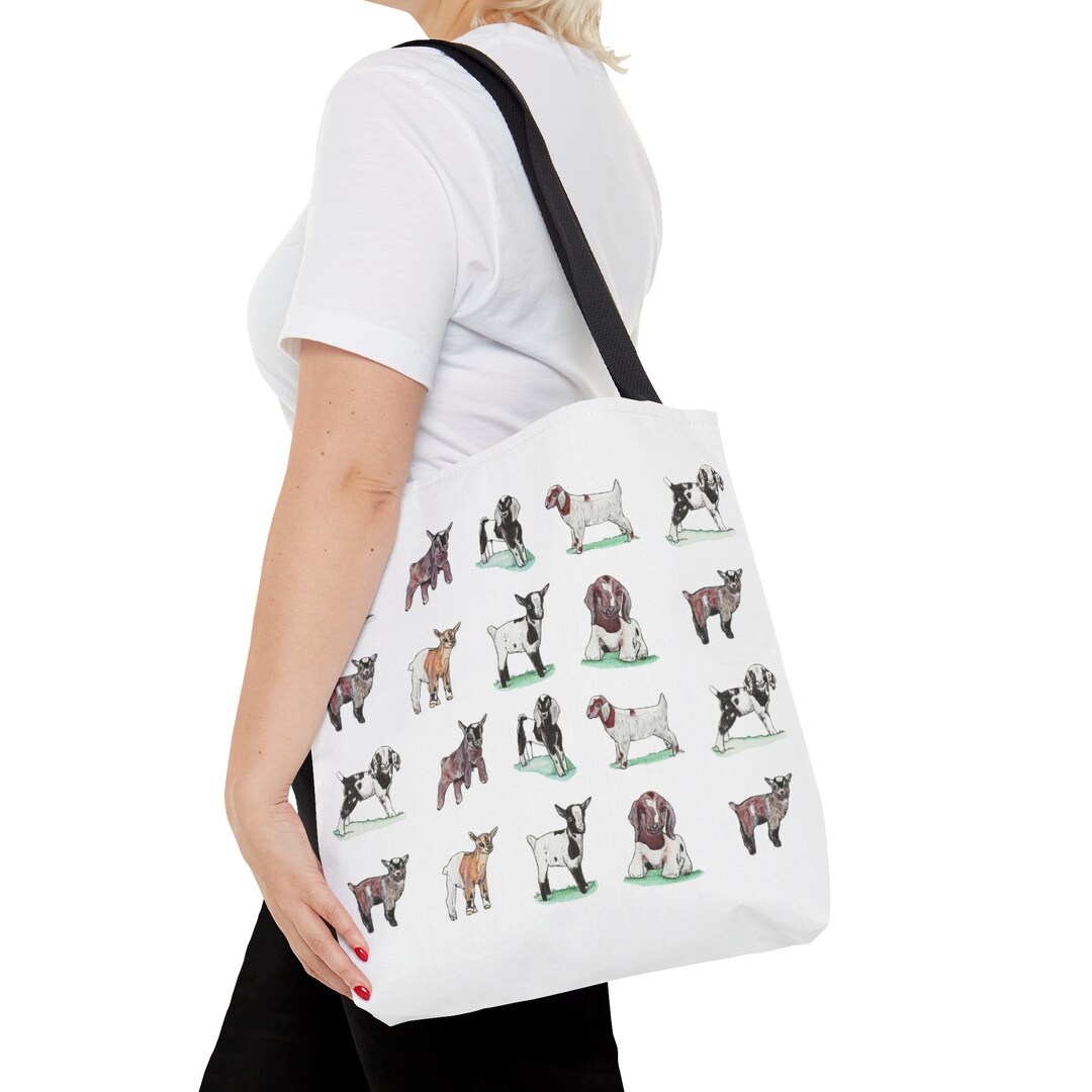 Goat Breeds Tote Bag, Goat Lover Gift, Goat Mom, Graduate Gift, School ...