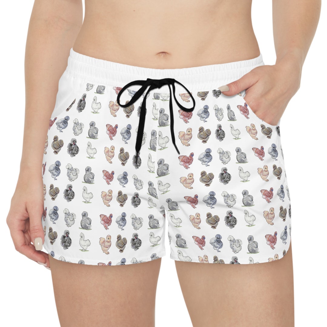 Silkie Chickens Casual Shorts, Cute Chicken Pj's, Chicken Lover Gift ...